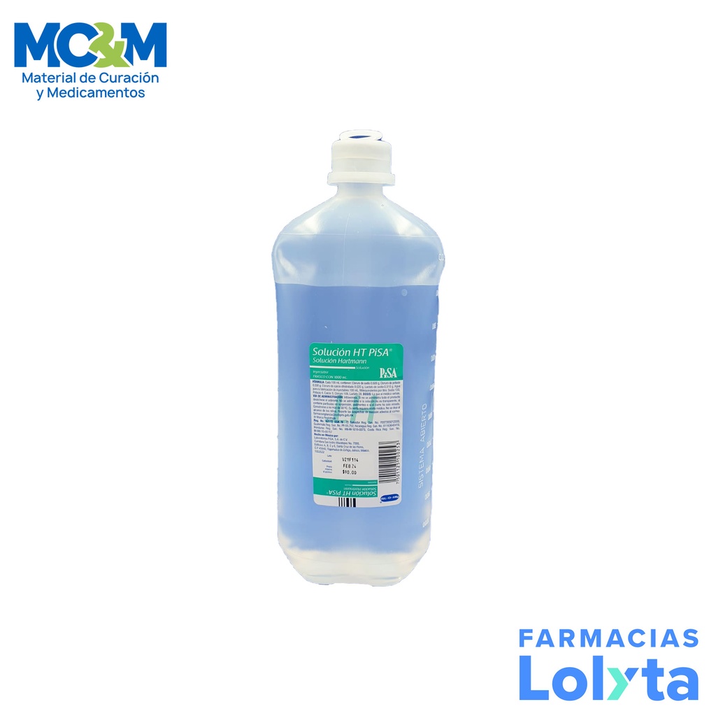 HARTMANN SOL INY 1000 ML SOLUCION HT LAB PISA | Website Farmacias Lolyta